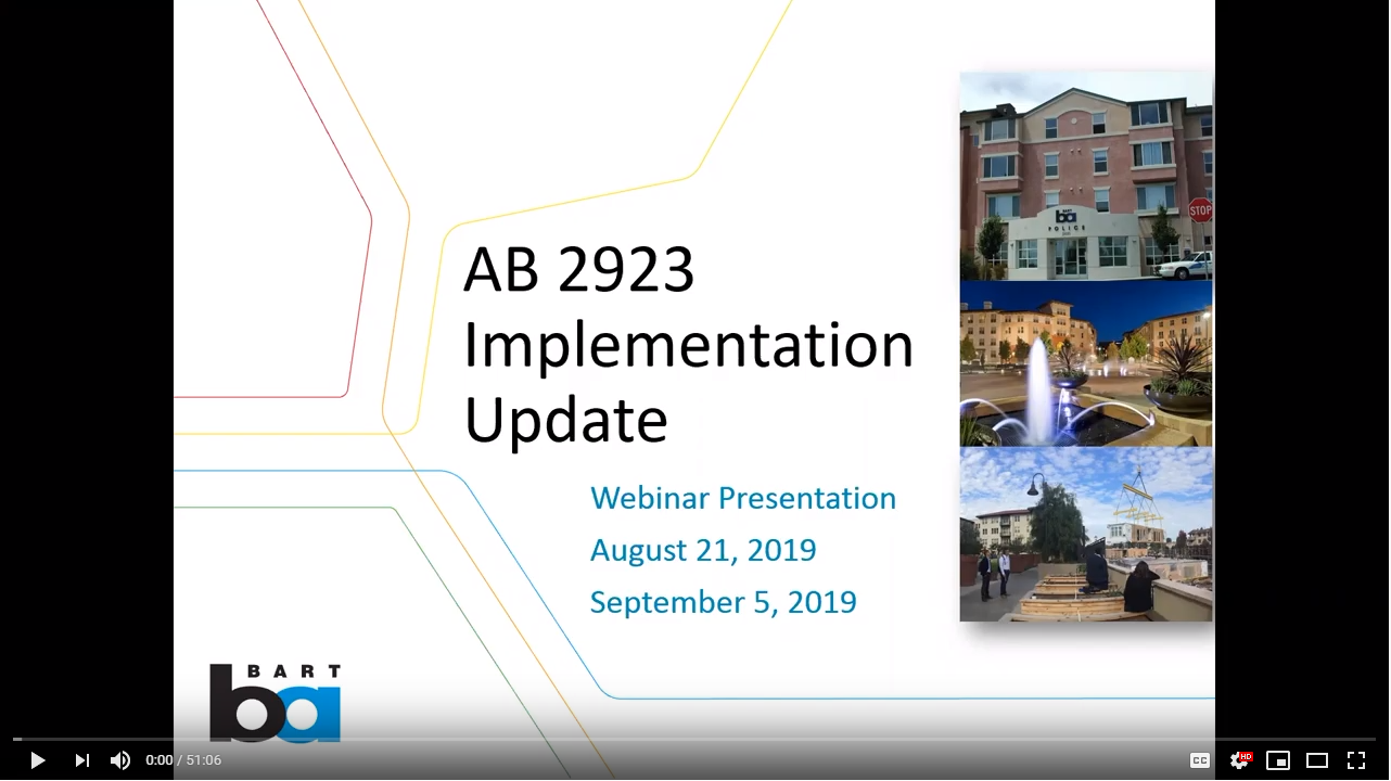 AB 2923 Implementation | bart.gov
